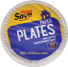 PAPER PLATES 9 INCH ( 100 CT ) 0007003832640 – Always Save®