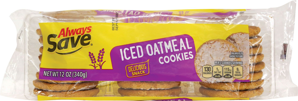 ICED OATMEAL COOKIES ( 12 OZ ) 0007003858711 – Always Save®